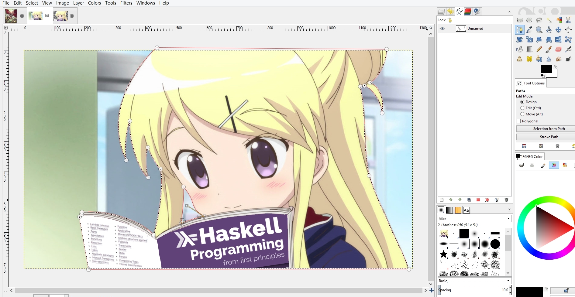 Removing the background from an anime edit. : r/GIMP