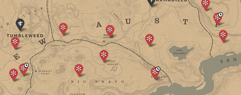 Does the agarita plant show up on the in game collectible flowers map ...