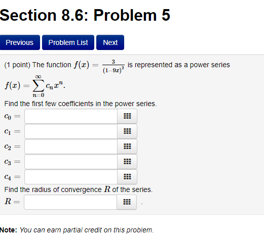 Solved Section 8.6: Problem 5 Previous Problem List Next (1 | Chegg.com