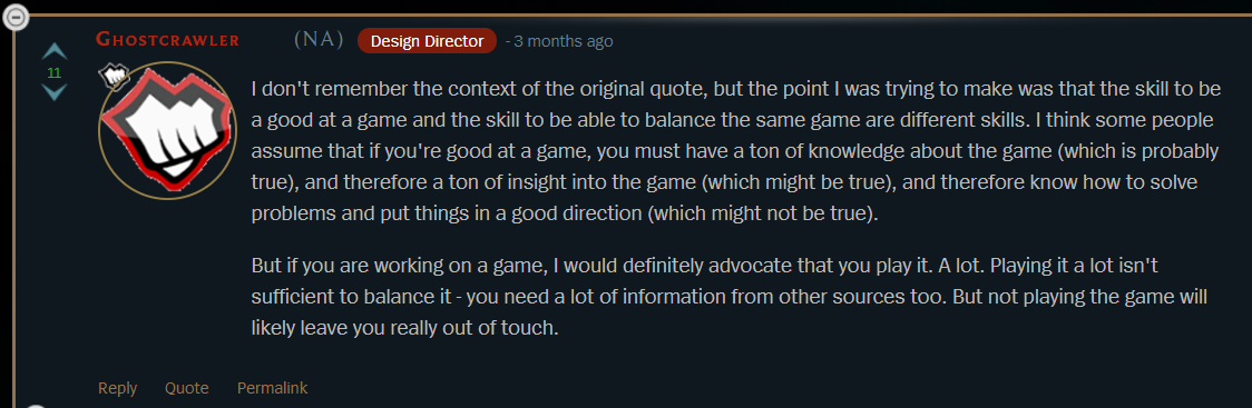 Riot Ghostcrawler makes a damage control post about the state of League ...