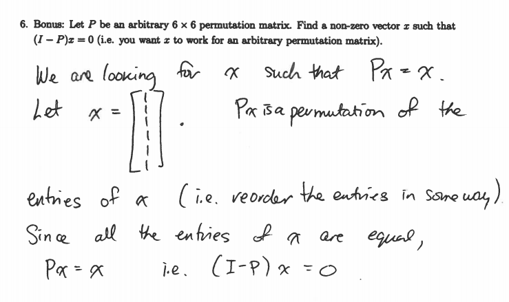 [Linear Algebra 1] Permutation matrices : r/HomeworkHelp