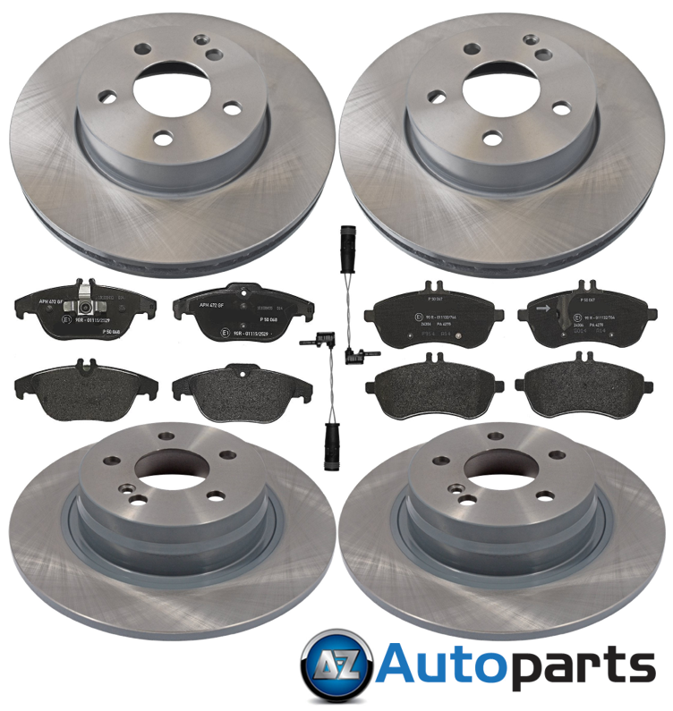 For Mercedes - C220 CDi W204 2007-2013 Front & Rear Brake Discs & Pads ...