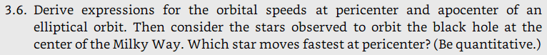 Q3.6: Derive expression for Orbital Speed at | Chegg.com