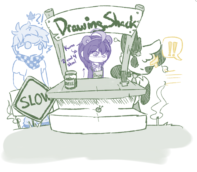 Drawing shack is open