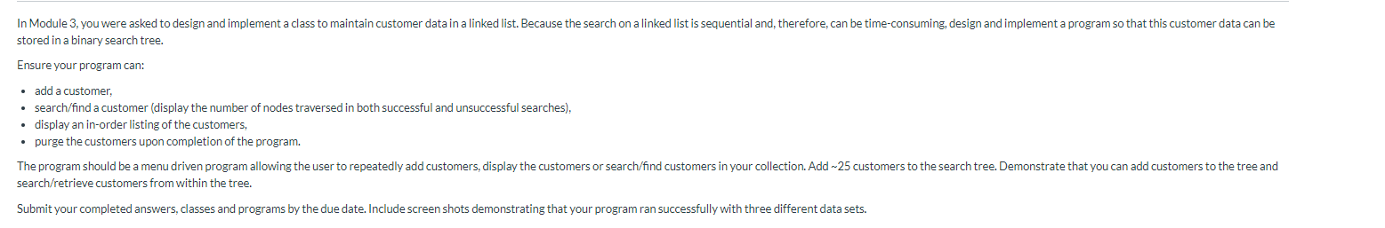 Solved C++ you were asked to design and implement a class to | Chegg.com