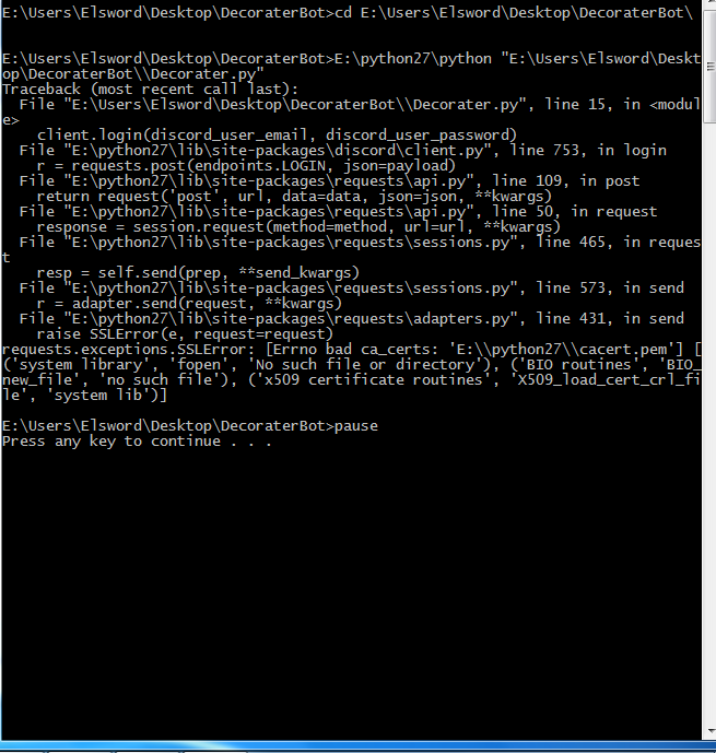SSLError: [Errno 185090050] _ssl.c:336: error:0B084002:x509 certificate ...
