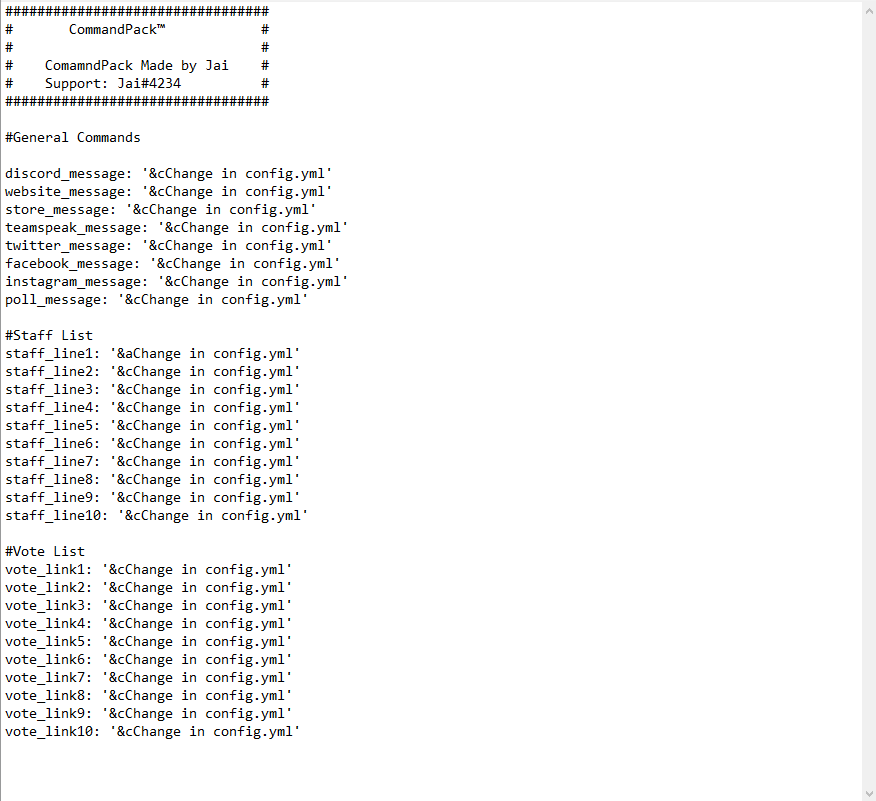 CommandPack Custom Command Message Every Command you need! | SpigotMC ...