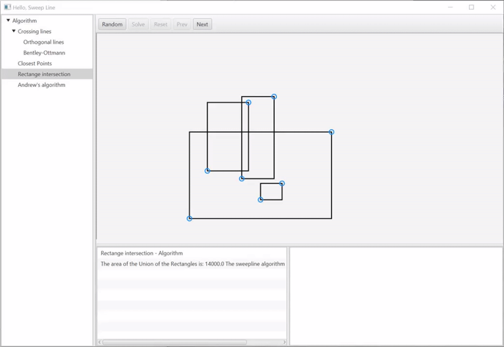 GitHub - derneuere/sweepline: This project implements and visualizes multiple sweepline algorithms.