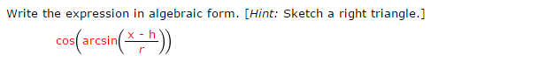 Solved write the expression in algebraic form. [Hint: sketch | Chegg.com