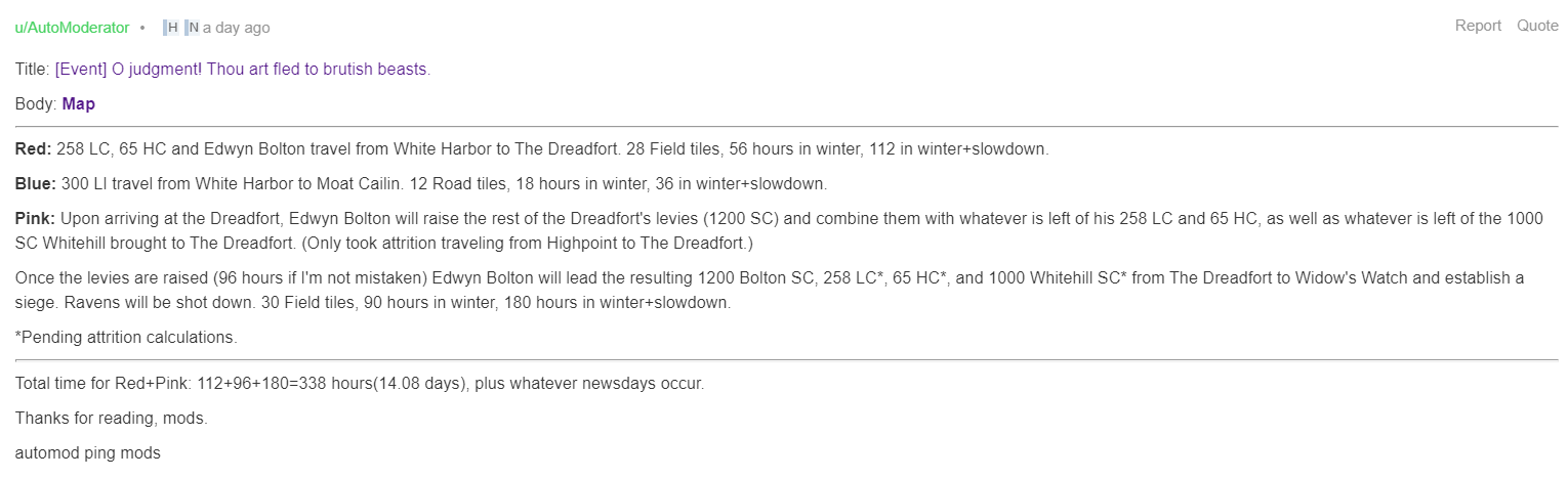 [Event] O judgment! Thou art fled to brutish beasts. : r/SevenKingdoms
