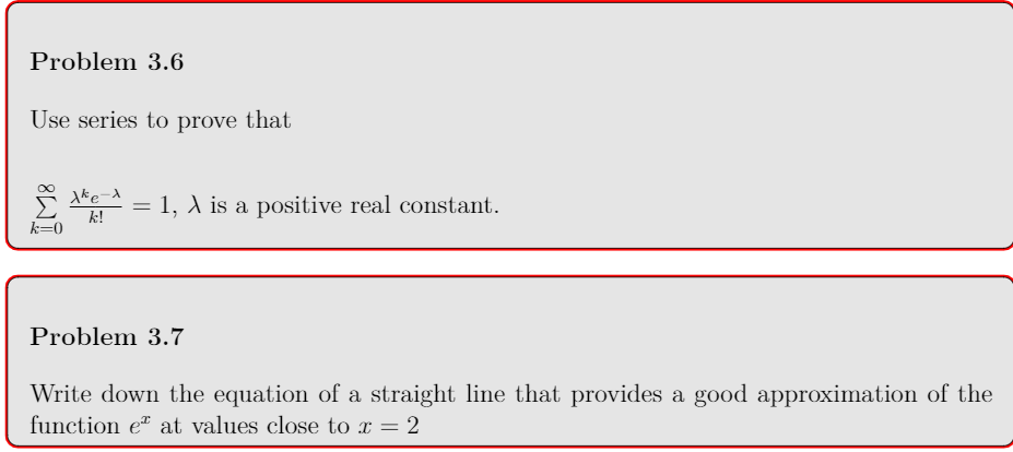 Solved Use Series To Prove That Sigma Infinity K 0 Lambda K