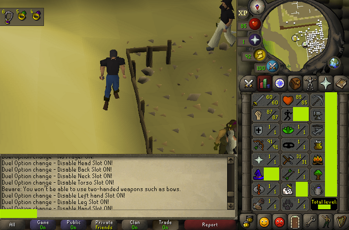 ~Selling 60 Attack Pure. 87 Str. 1 Def. 91 Range. 1 Prayer. Quested ...