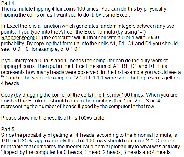 Part 1 Calculate these 5 probabilities. Make sure | Chegg.com