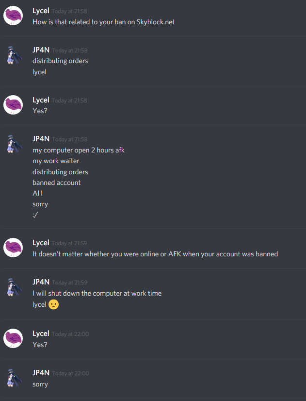 Denied - [DoctorYasin] Scamming [Lycel][Denied] | Skyblock Official Site