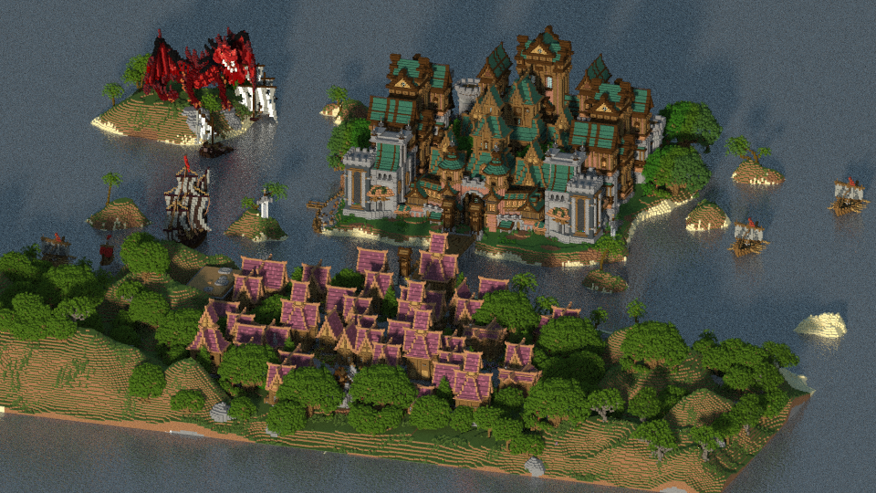 SPAWN WITH TOWN ISLAND HIGH QUALITY | BuiltByBit