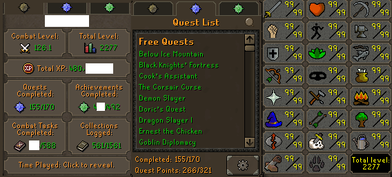 2277 MAXED Ironman *5b bank* *twisted bow* *elidinis ward (f)* | Sell ...