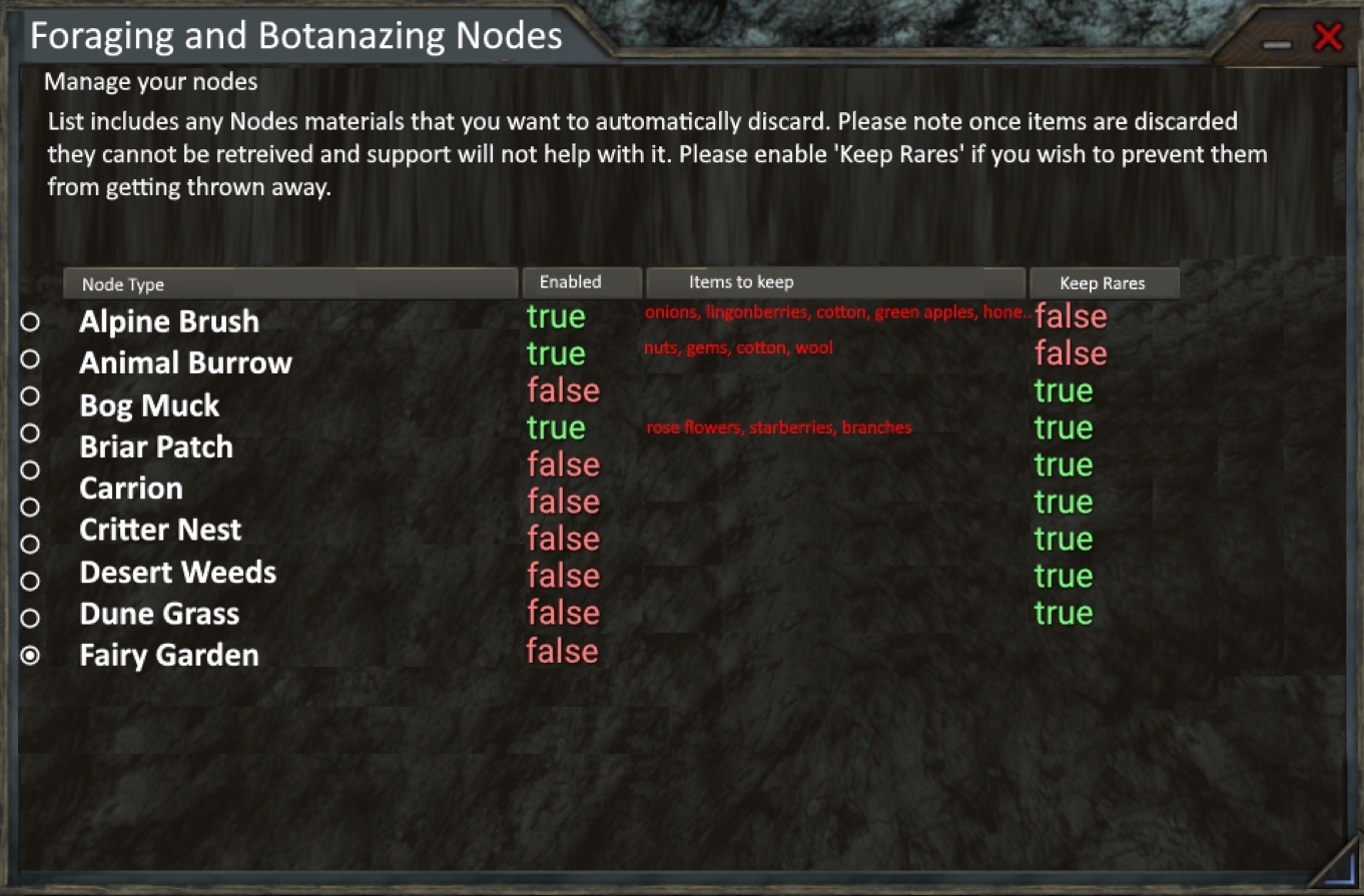 automatically discard stuff from nodes - Suggestions & Ideas - Wurm Online Forum