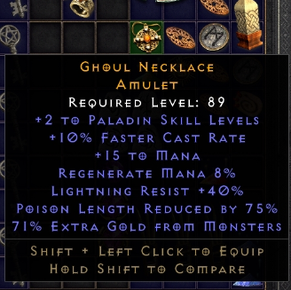 Great Paladin Fcr Amulet 2 Pala 10 Fcr + Adds - Topic - d2jsp