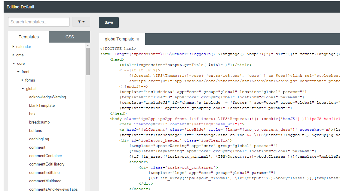 IPB 4 and template editing - General Questions - Invision Community