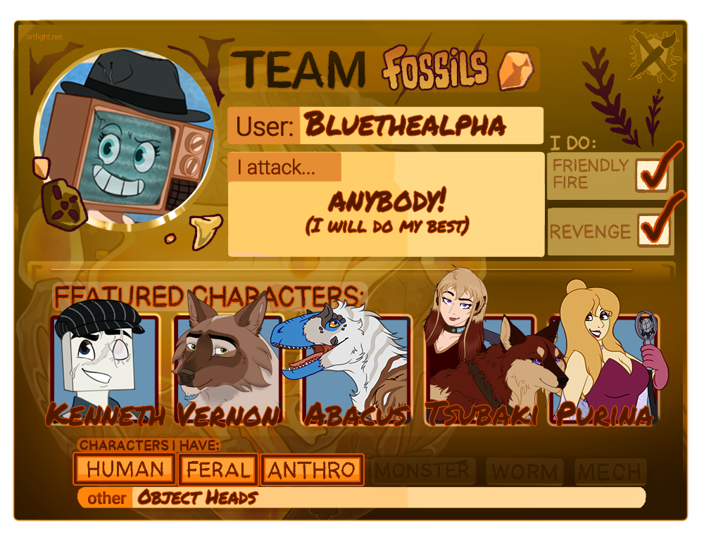 🦖 Fossils Characters on Toyhouse