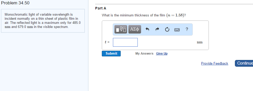 Solved Monochromatic Light Of Variable Wavelength Is