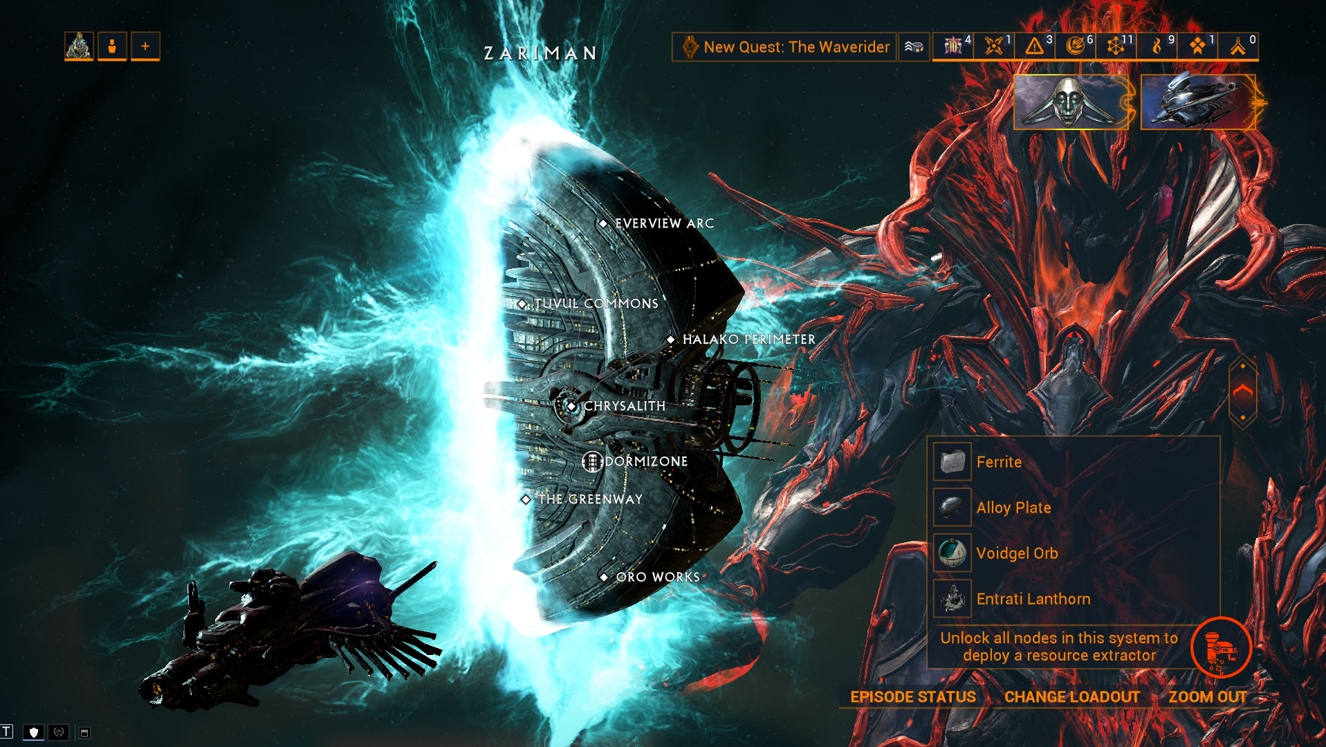 Can no longer place Resource Extractors on the Zariman after Duviri Update - UI - Warframe Forums