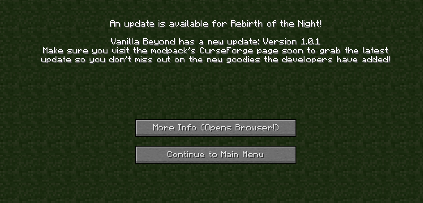 Mod Pack Update Checker - Mods - Minecraft - CurseForge