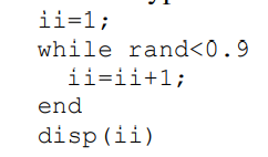 Solved Matlab 1. What is the mean value of ii after the | Chegg.com