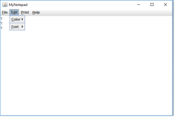 Solved 1. Write a simple Notepad application. (20 pts). a. | Chegg.com