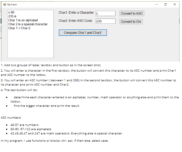 Solved Please help with the code behind the covert to asc | Chegg.com