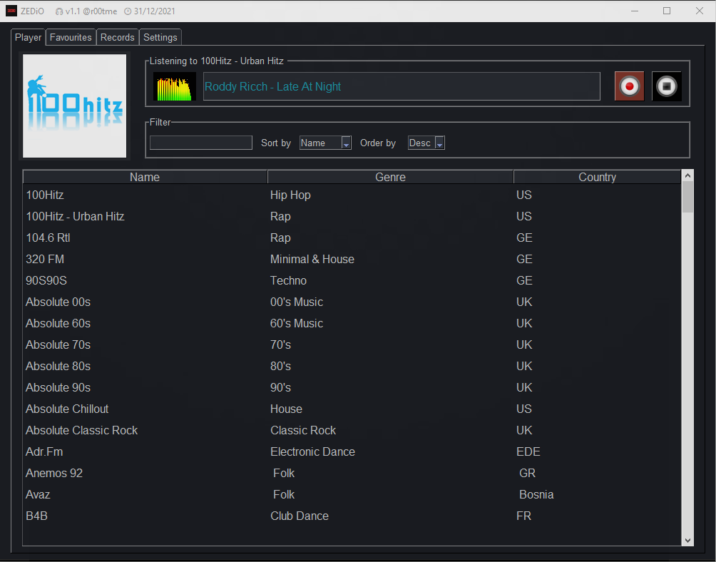 GitHub - r00tmebaby/ZeDio-Python: Python GUI Radio - Pysimplegui