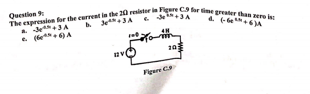 solved-gure-c-9-for-time-greater-than-zero-is-je-0-5-3a-chegg