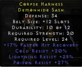 Lld Demonhide Sash - Topic - d2jsp