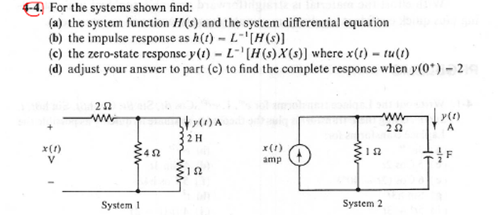 Solved For the systems shown find: (a) the system function | Chegg.com