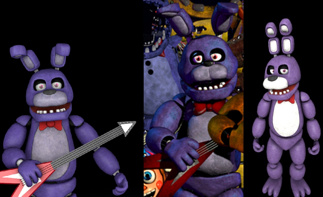 I'm retexturing the SFM models! Here's a w.i.p. Bonnie ...