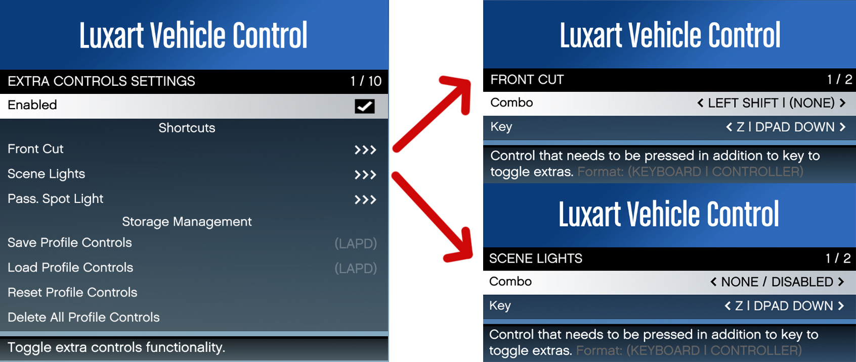 Extra Controls - TrevorBarns/luxart-vehicle-control GitHub Wiki