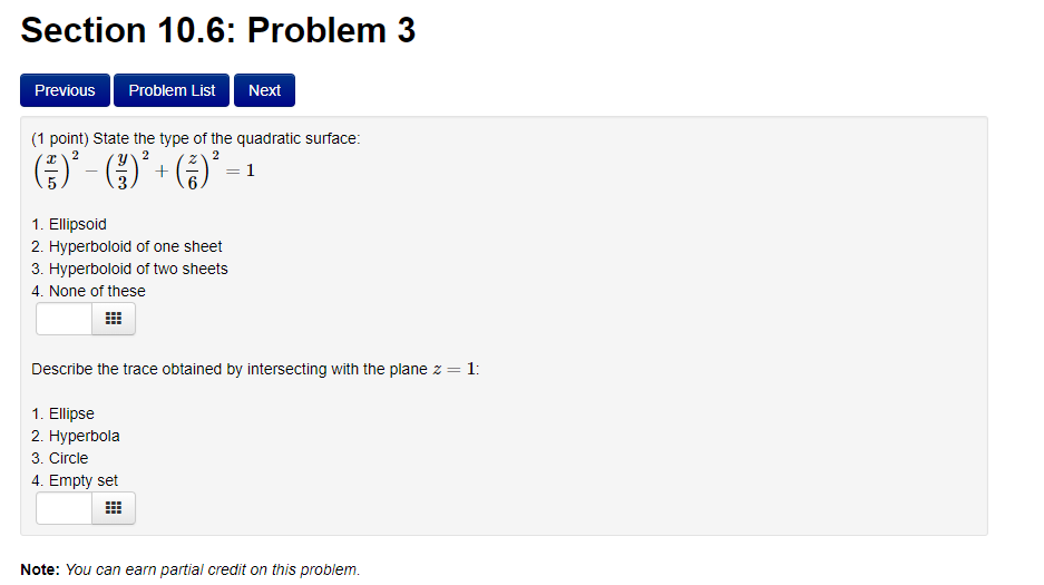 Solved Section 10.6: Problem 3 Previous Problem List Next (1 | Chegg.com