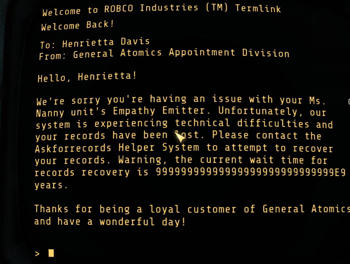 This terminal dialogue set is the best : r/fo76