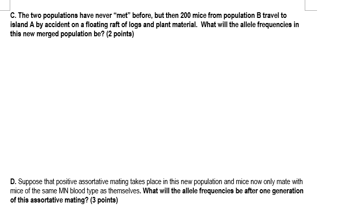 Solved 3.9 points total) In a study of the codominant blood | Chegg.com