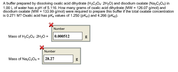 Solved A buffer prepared by dissolving oxalic acid | Chegg.com