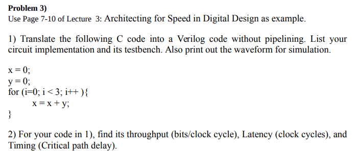 Problem 3) Use Page 7-10 of Lecture 3: Architecting | Chegg.com