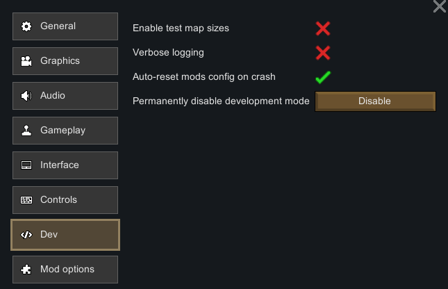Is there anyway I can permanently disable dev mode just for one game ...