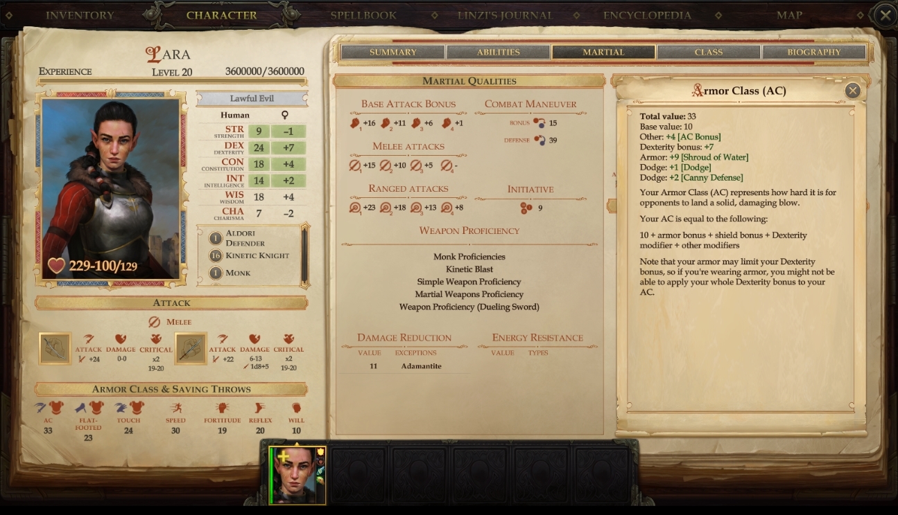 Lara the Kineticist Knight - Oddball build : r/Pathfinder_Kingmaker