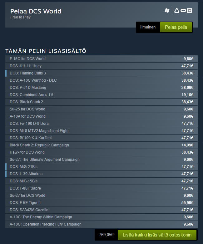 Did the prices change...? :: DCS World Steam Edition General Discussions