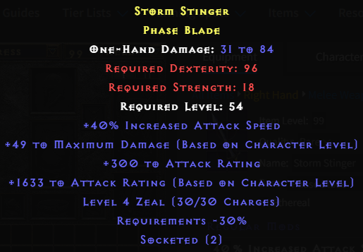 Iso Zeal Phase Blade - Topic - d2jsp