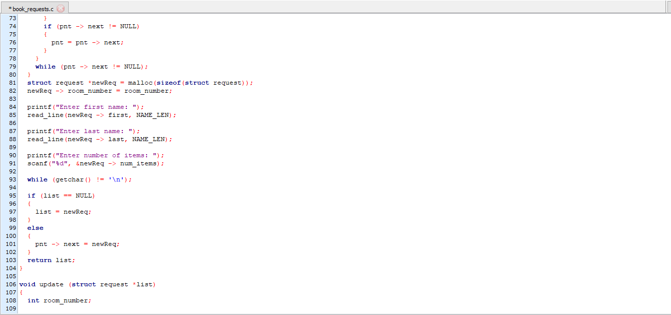 ***In C (60 points) Modify Project 8 program so that | Chegg.com