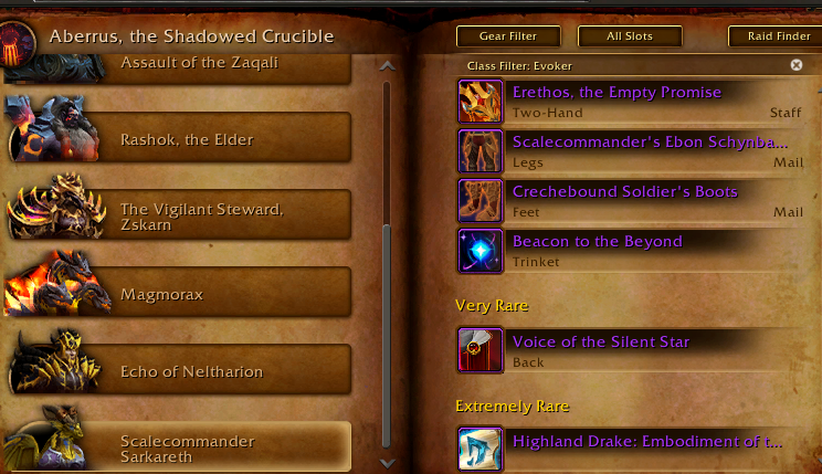 Mythic-Only Sarkareth Mount Customization Low Chance to Drop on Other ...