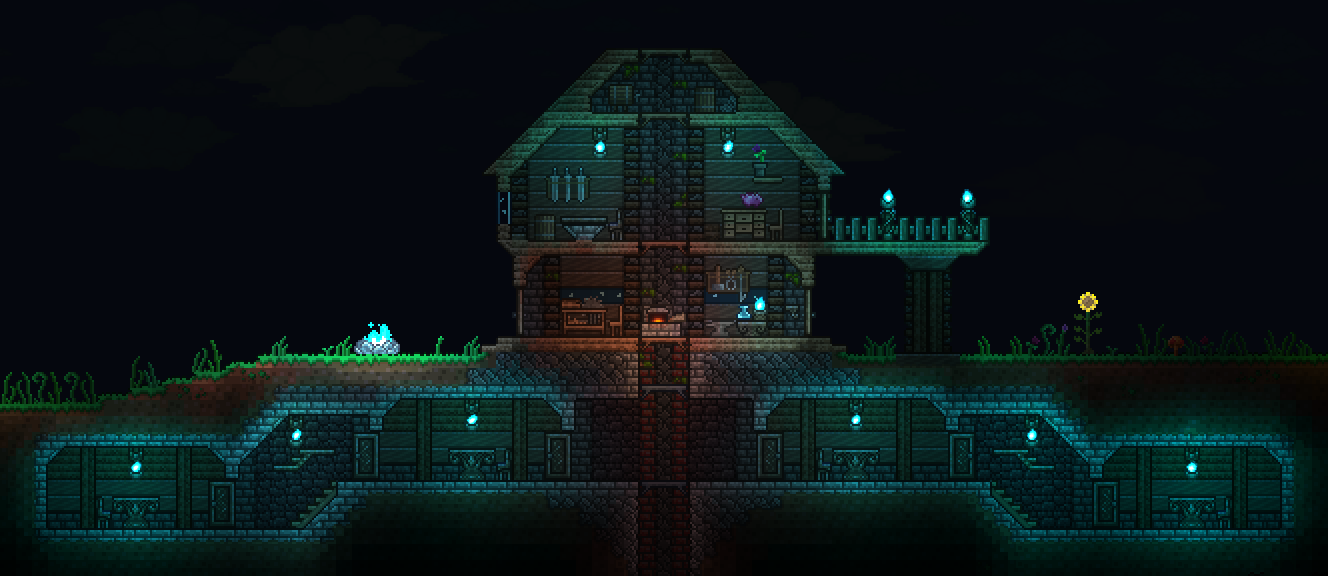 Early-game house. Tell me what you think! : r/Terraria