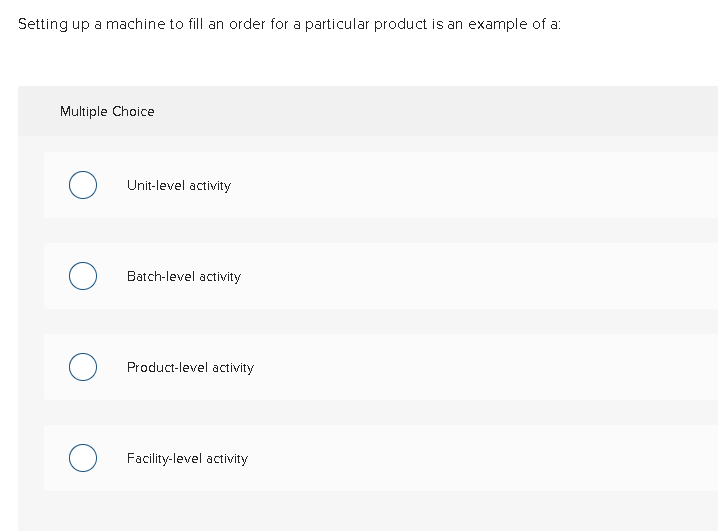 Solved Setting up a machine to fill an order for a | Chegg.com