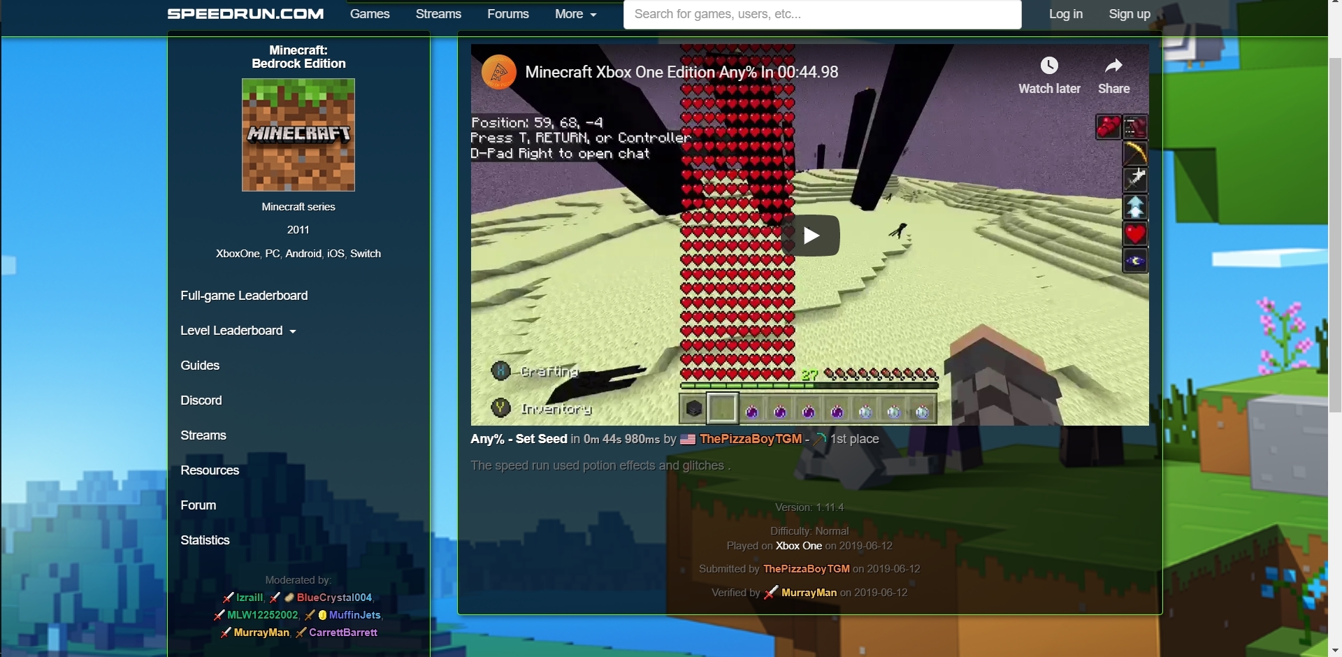 The greatest Minecraft speedrun I have ever seen (this is legit first ...